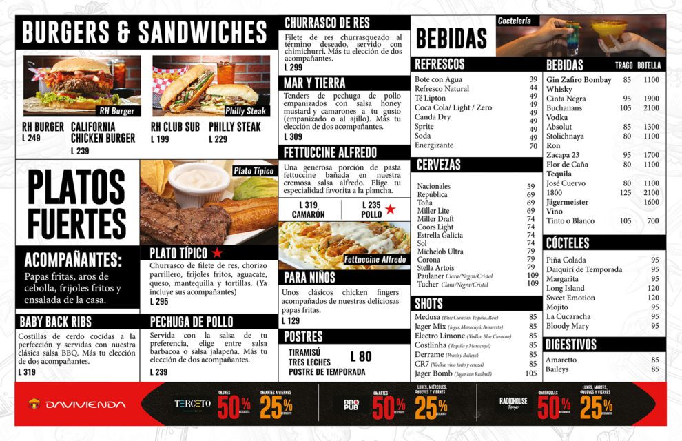 Menú RadioHouse - RadioHouse