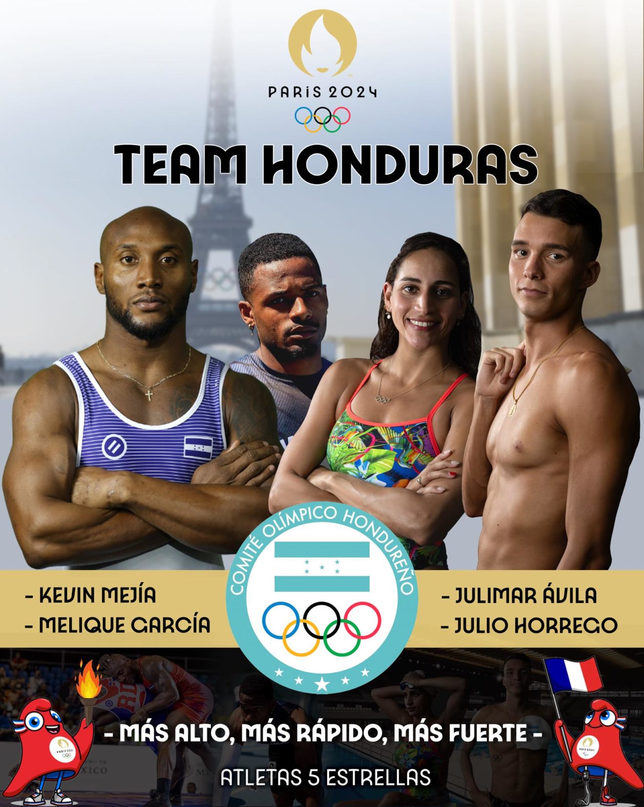 ¡Delegación de Honduras está lista para la ceremonia inaugural de los Juegos Olímpicos París ...